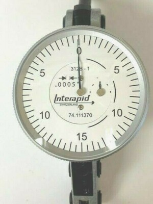 Interapid 1-1/2" Dial Test Horizontal Indicator #312b-1 - 060" range ...