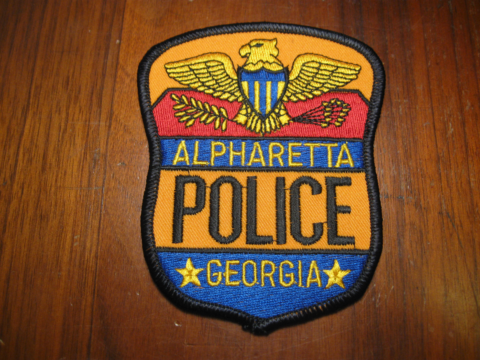 ALPHARETTA GEORGIA POLICE PATCH (BLACK BORDER/BLACK POLICE LETTER ...