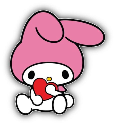 My Melody Flat Cartoon Sticker Bumper Decal - ''SIZES'' | eBay