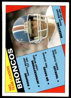 1984 TOPPS TEAM LEADERS - STEVE WATSON DENVER BRONCOS #61 | eBay