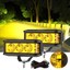 5 INCH LED LIGHT BAR SQUARE SIDE SHOOTER LED POD LIGHTS AMBER YELLOW ...