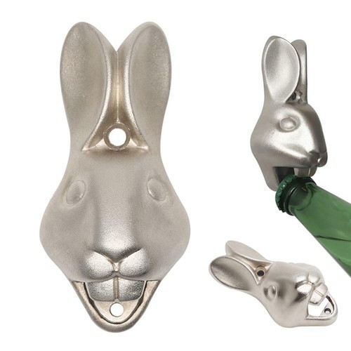 10x Bottle Opener Rabbit Head Wall Mounted Bar Wine Beer Kitchen ...