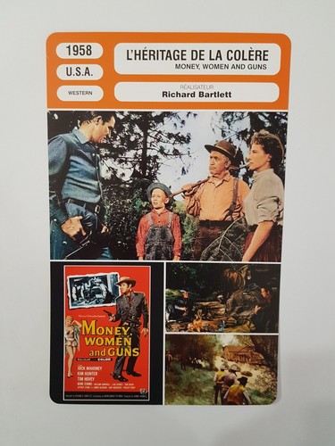 CARTE FICHE CINEMA 1958 L'HERITAGE DE LA COLERE Jock Mahoney Kim Hunter ...