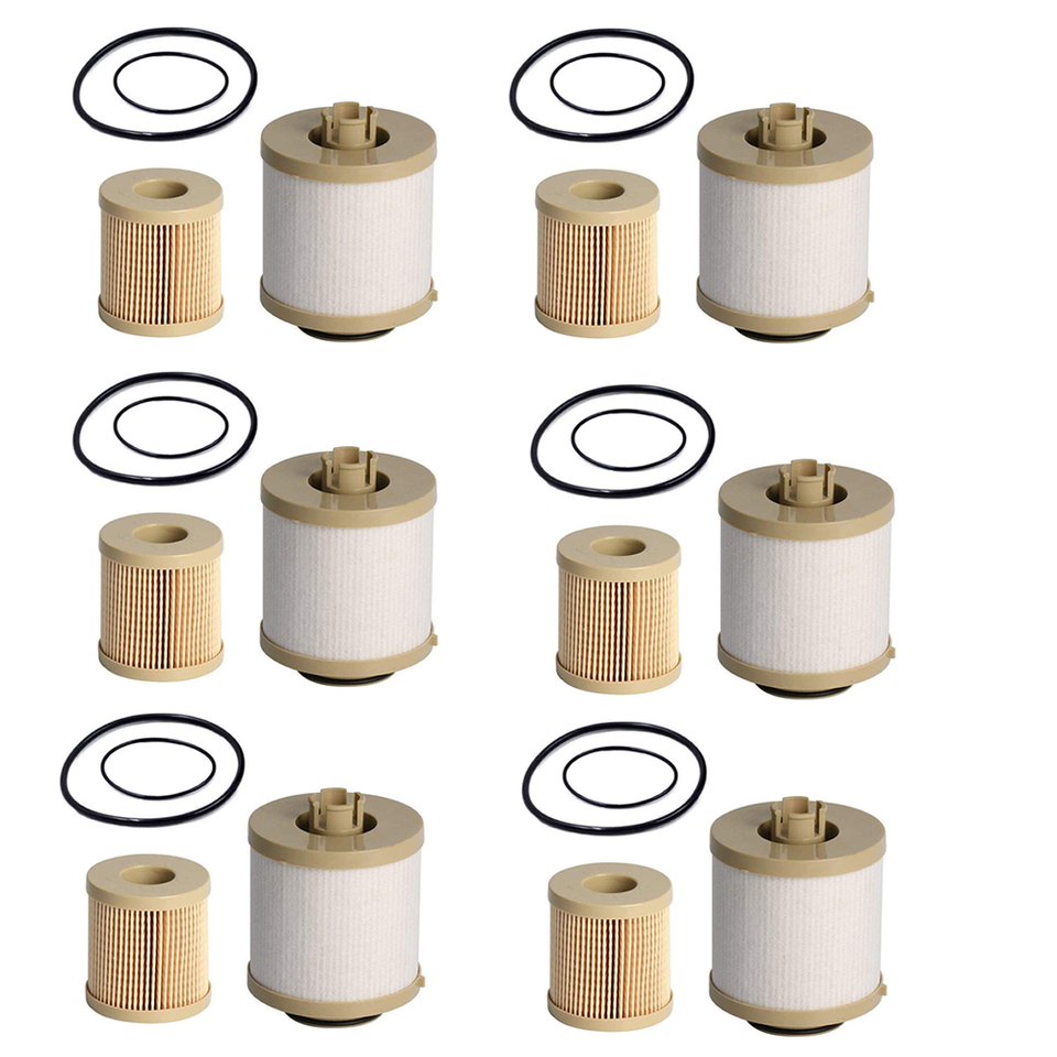 6 Fuel Filters Filter FITS FOR 03-07 Ford F Series 6.0L Powerstroke ...