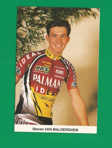 CYCLISME carte cycliste STEVEN VAN MALDERGHEM équipe PALMANS IDEAL 1998 ...