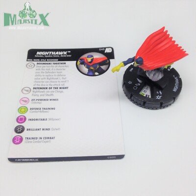 Heroclix Avengers Defenders War set Nighthawk #045 Rare figure w/card ...