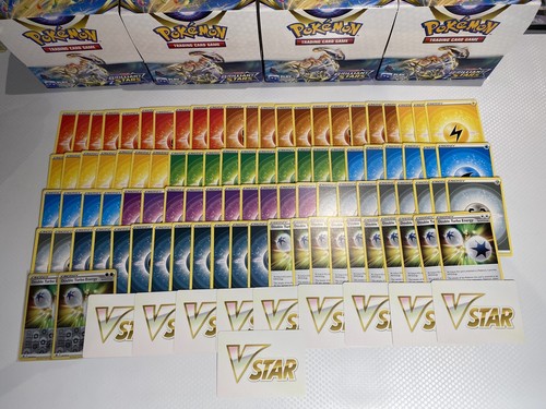 Lot Of X92 Brilliant Stars Energy Cards + 10 VSTAR Tokens All Fresh ...
