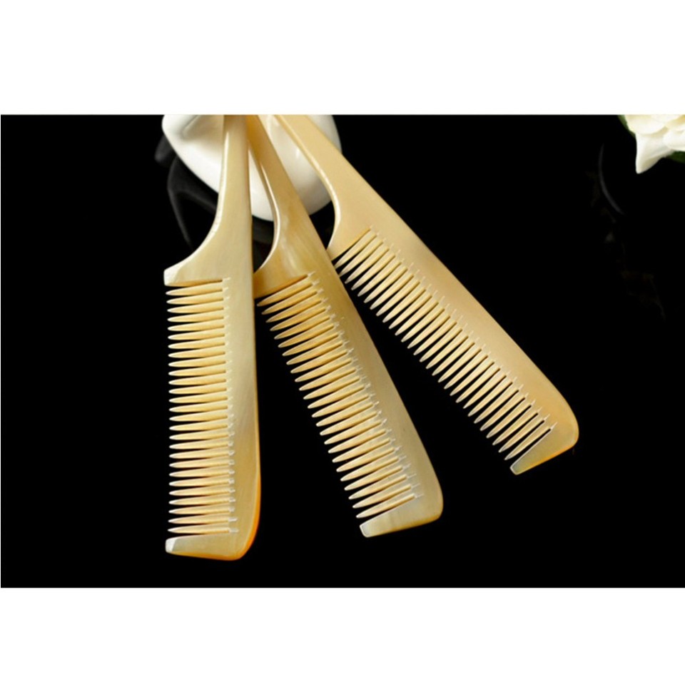 Pointed Tail Yak Horn Comb Hairdressing Hair Styling Comb Tool 19.5 cm ...