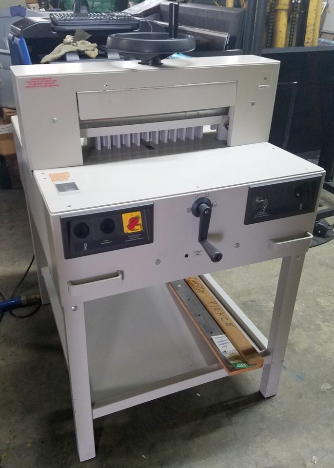 MBM Triumph Ideal 4810 18.5" Semi-Automatic Industrial Guillotine Paper ...