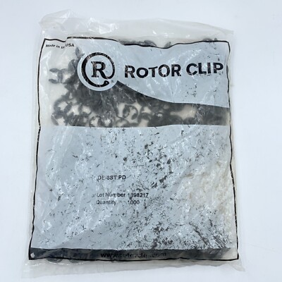 Rotor Clip DE-8 Retaining Ring Clip 1000 Pack 8mm Carbon Steel DE-8ST ...