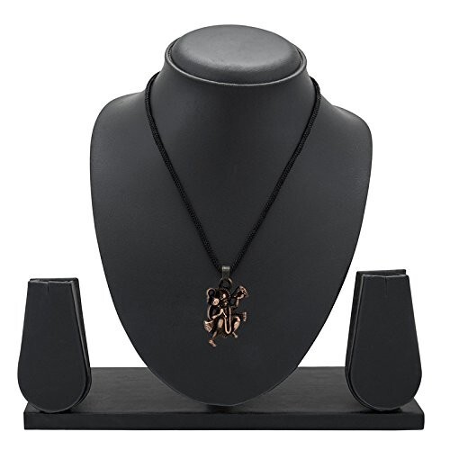 Panchamukhi Hanuman Pendant Pure Copper Unisex Lucky Locket with black ...