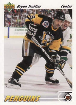#329 Bryan Trottier - Pittsburgh Penguins - 1991-92 Upper Deck Hockey ...