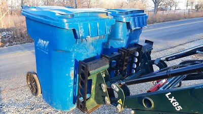 Xsystem quick attach dual trash can hauler attachment. | eBay