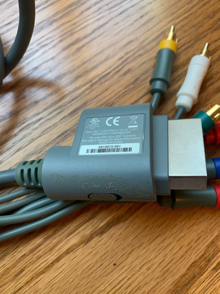 Original Xbox 360 HD AV Component Cable Authentic OEM Xbox 360 Cables ...