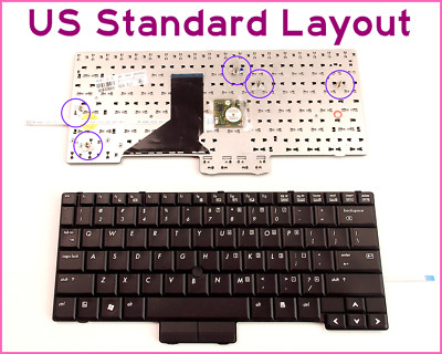 Laptop US Layout Keyboard for HP/Compaq 2510 2510P 2530 2530P 447789 ...