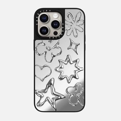 CASETiFY Silver Geometric Pattern For IPhone 15 14 13 MAX 12 Non ...