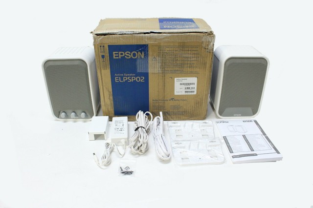 Epson ELPSP02 Active Speakers 30 Watt total white V12H467020 | eBay