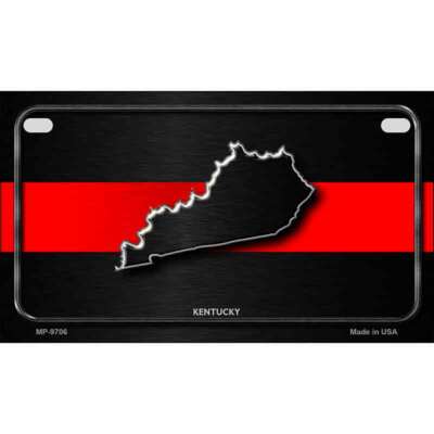Kentucky Thin Red Line Novelty Motorcycle License Plate Tag MP-9706 | eBay