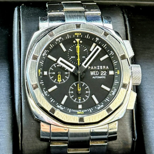 PANZERA Aquamarine 45C Chronograph Watch A45C-01M2 Automatic Wristwatch ...