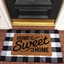 Buffalo Check Accent Layering Rug Front Door Mat Black White Checkered ...