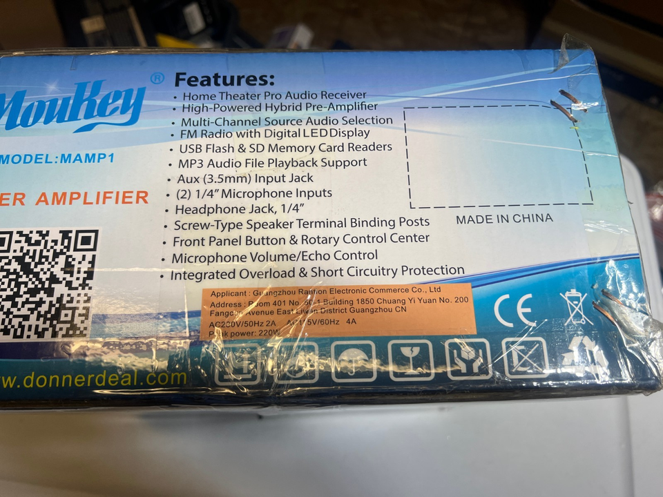 NEW Moukey 400W 2 Channel Audio Power Amplifier Bluetooth Home Stereo ...