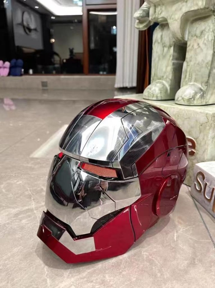 1:1 Iron Man MK5 Helmet Electronic Voice Activated Open&Close Mask ...