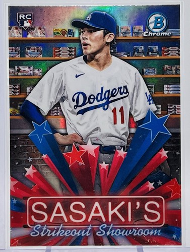 Roki Sasaki Hobby Stars Chrome Rookie RC 2025 Bowman Card #HS-9 LA ...