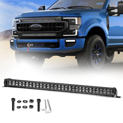 For Ford F250 F-350 Super Duty 30" Single Row LED Light Bar Slim Combo ...