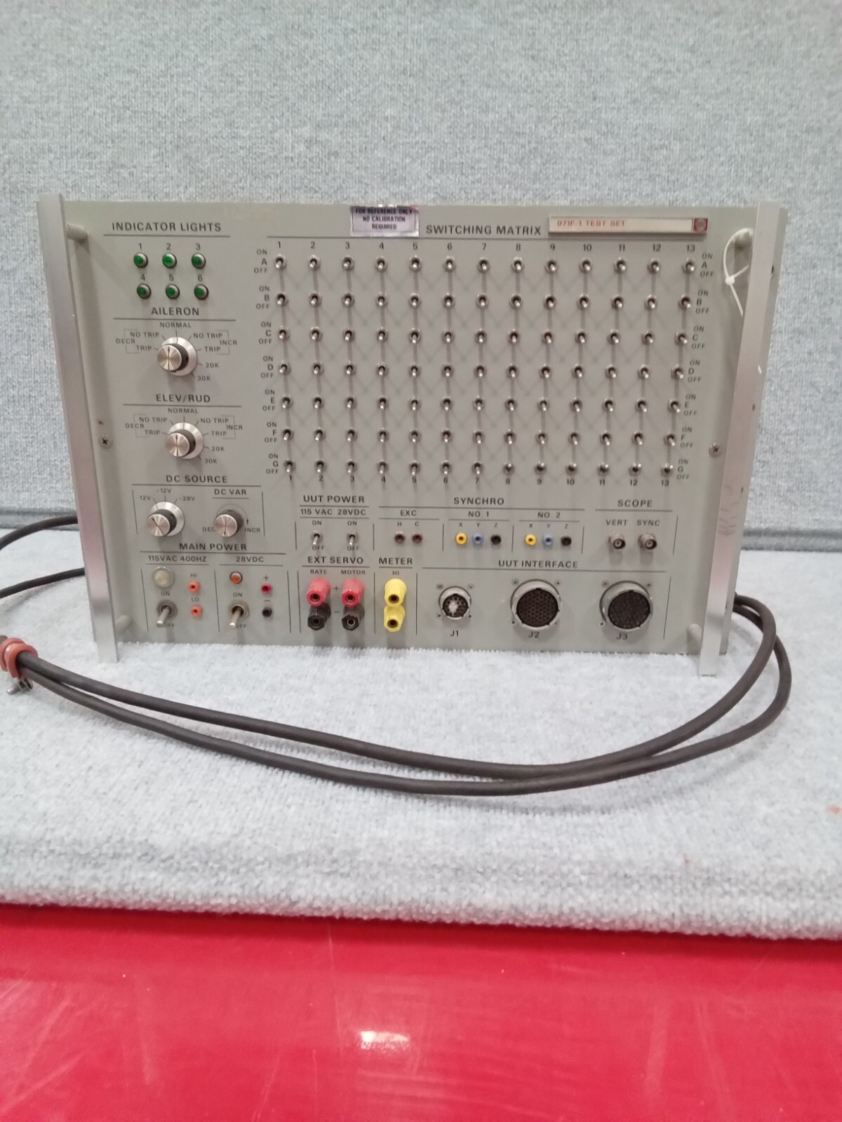 TEST SET,FLIGHT CONTROL SYSTEM FCS-105 AUTOPILOT TEST SET ENGINE SPEED ...