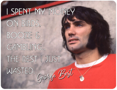 Vintage Retro George Best Drink Quote Football Bar Pub Shed Man Cave ...