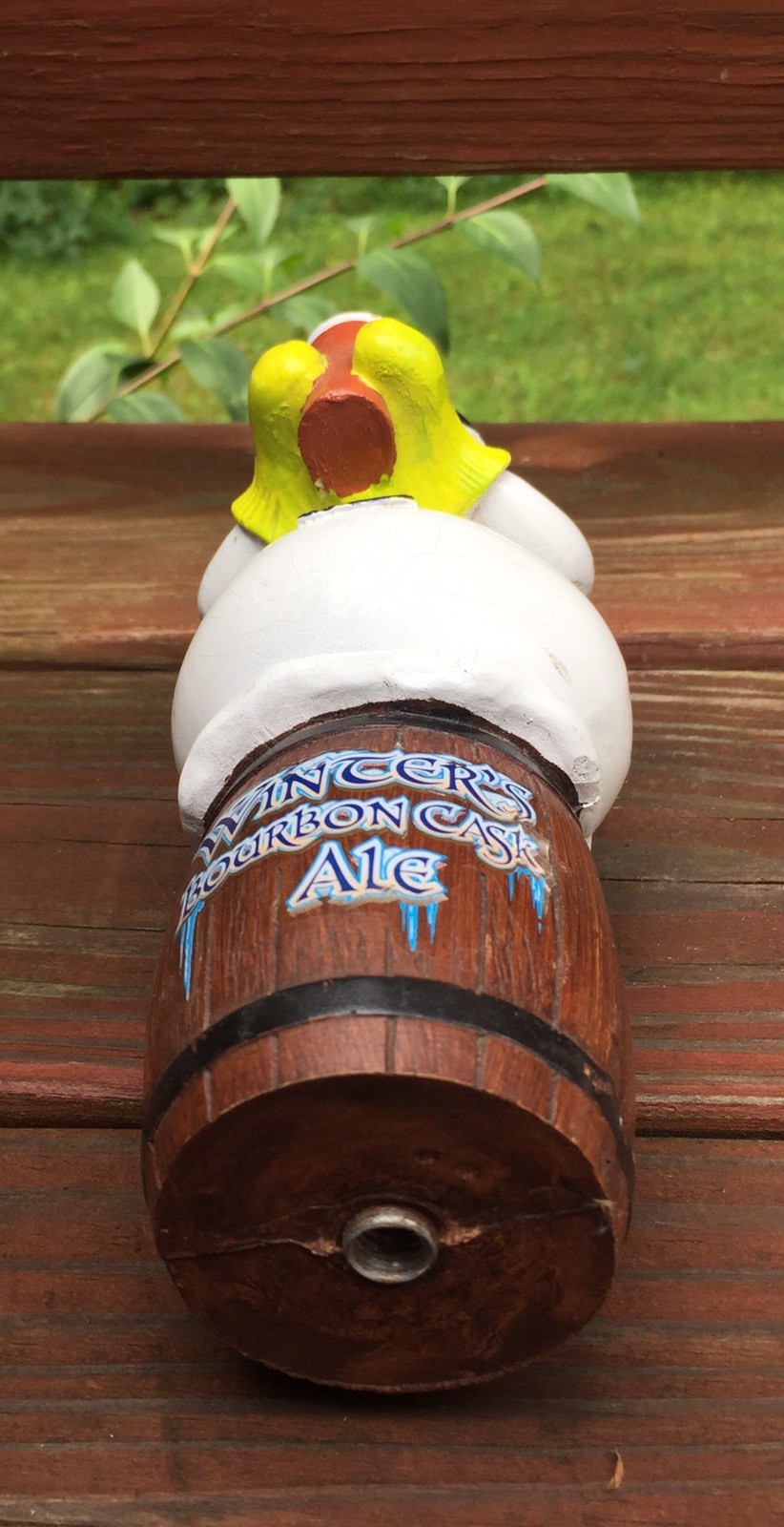 Winter's Bourbon Cask Ale Snowman Beer Keg Pub Ceramic Tap Handle | eBay