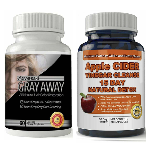 Gray Away Hair Color Restoration Apple Cider Vinegar 15 Day Detox ...
