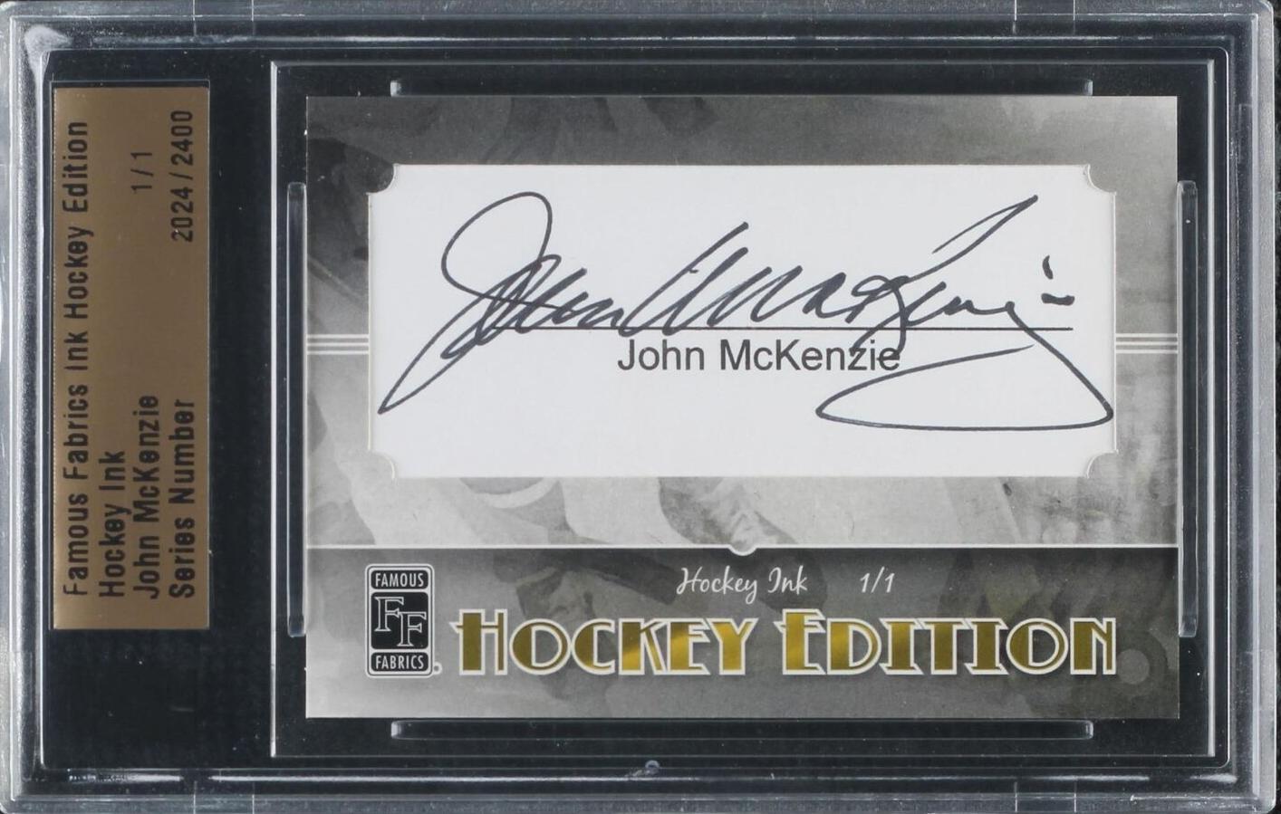 2010 Famous Fabrics Ink Hockey Edition - Hockey Ink John McKenzie #2024 ...