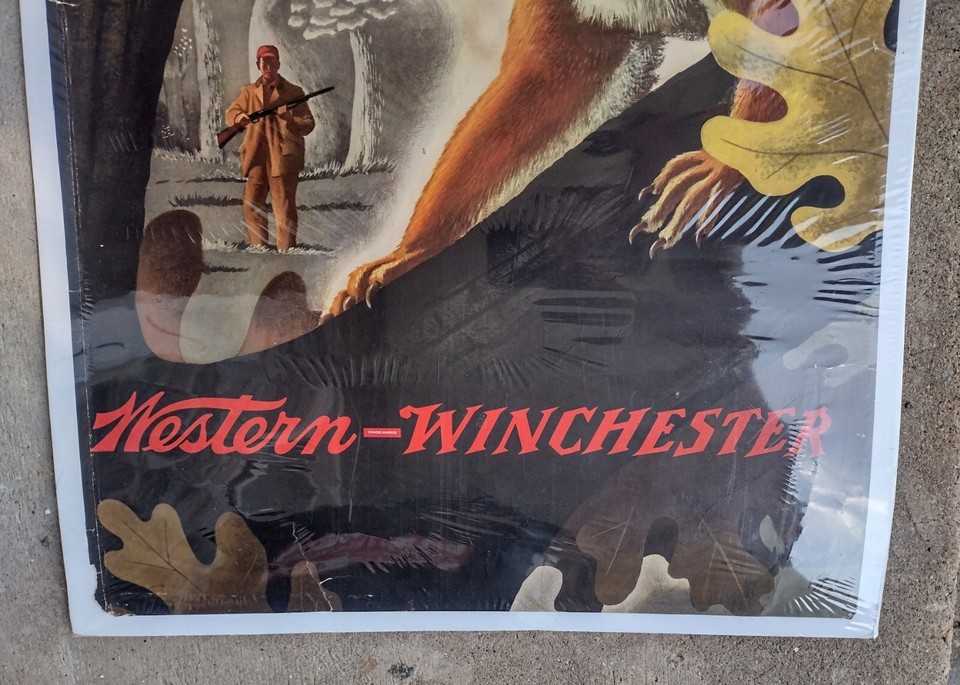 Original Vintage 1955 Western-Winchester Lithograph Advertising ...