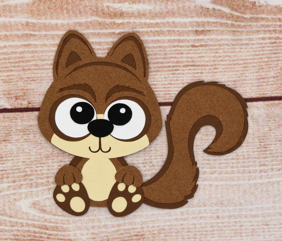 Woodland Animals Raccoon Fox Squirrel Bear Owl Skunk Paper Die Cut ...