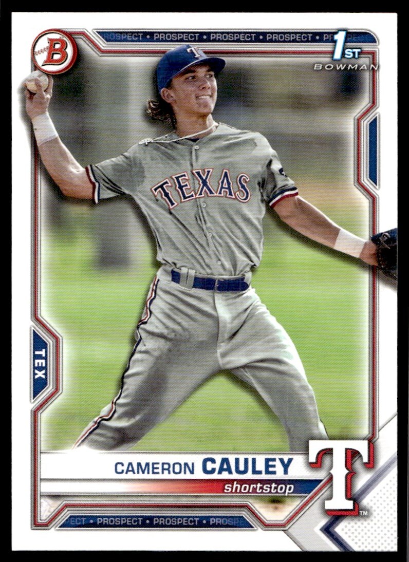 2021 Bowman Draft Cameron Cauley G111 Texas Rangers #BD-192 | eBay
