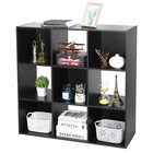 9-Cube Storage Cabinet Wood Shelf Cubical Cube Chipboard Home Organizer ...
