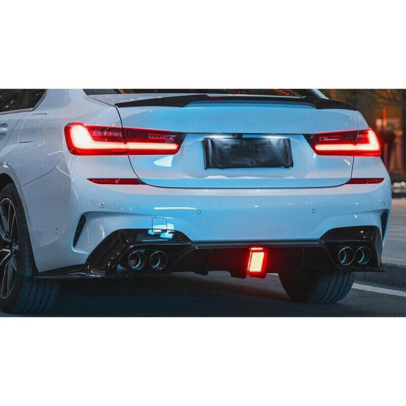 Rear Diffuser Lip W/LED Light For 19-22 BMW 3 Series G20 330i M340i ...