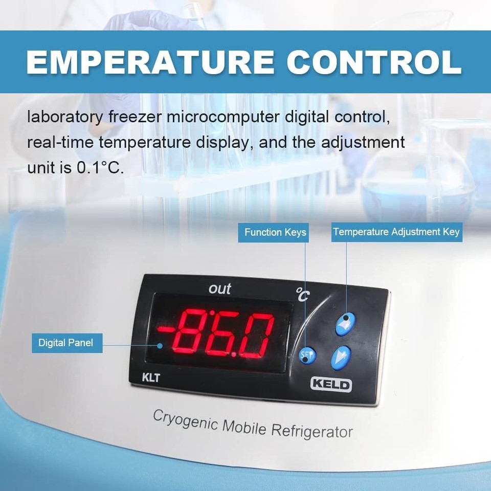 -86° 20L Portable Ultra Low Temperature Freezer for Samples Storage ...