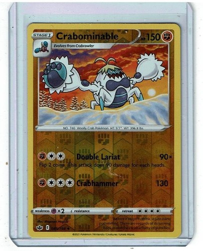 Crabominable - Reverse Holo - Chilling Reign - 085/198 | eBay