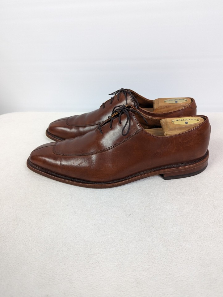ALLEN EDMONDS Berkeley Split Toe Chili Brown Oxford Shoes Sz 10 D USA ...