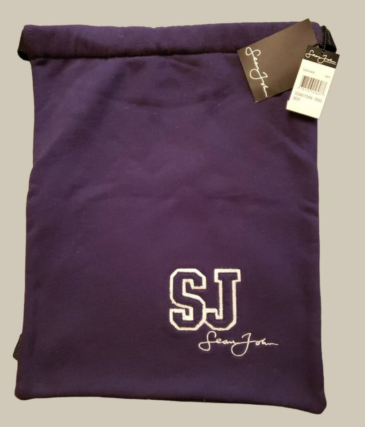 Sean John Collection Cloth Backpack Adjustable Strap Back Unique Sack ...