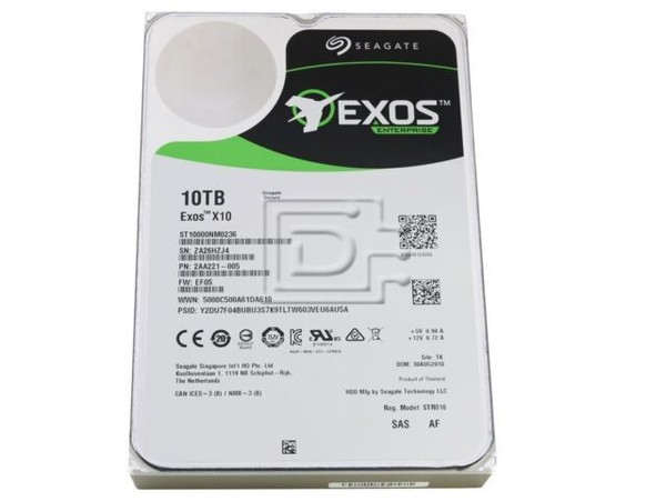 Seagate Exos X10 10TB 3.5" SAS Internal Hard Disk Drive (ST10000NM0236 ...
