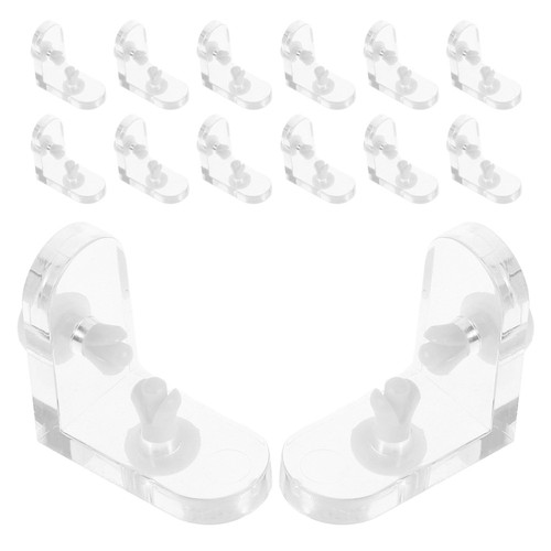 20 Sets Box Clear Right Angle Bracket Drawer Corner Supports Acrylic | eBay