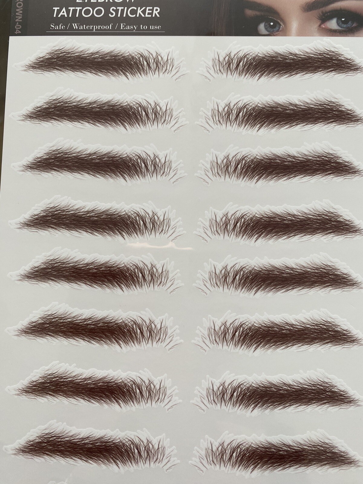 6D Eyebrows Tattoo Real Look Sticker False Eyebrow Waterproof Stick On ...