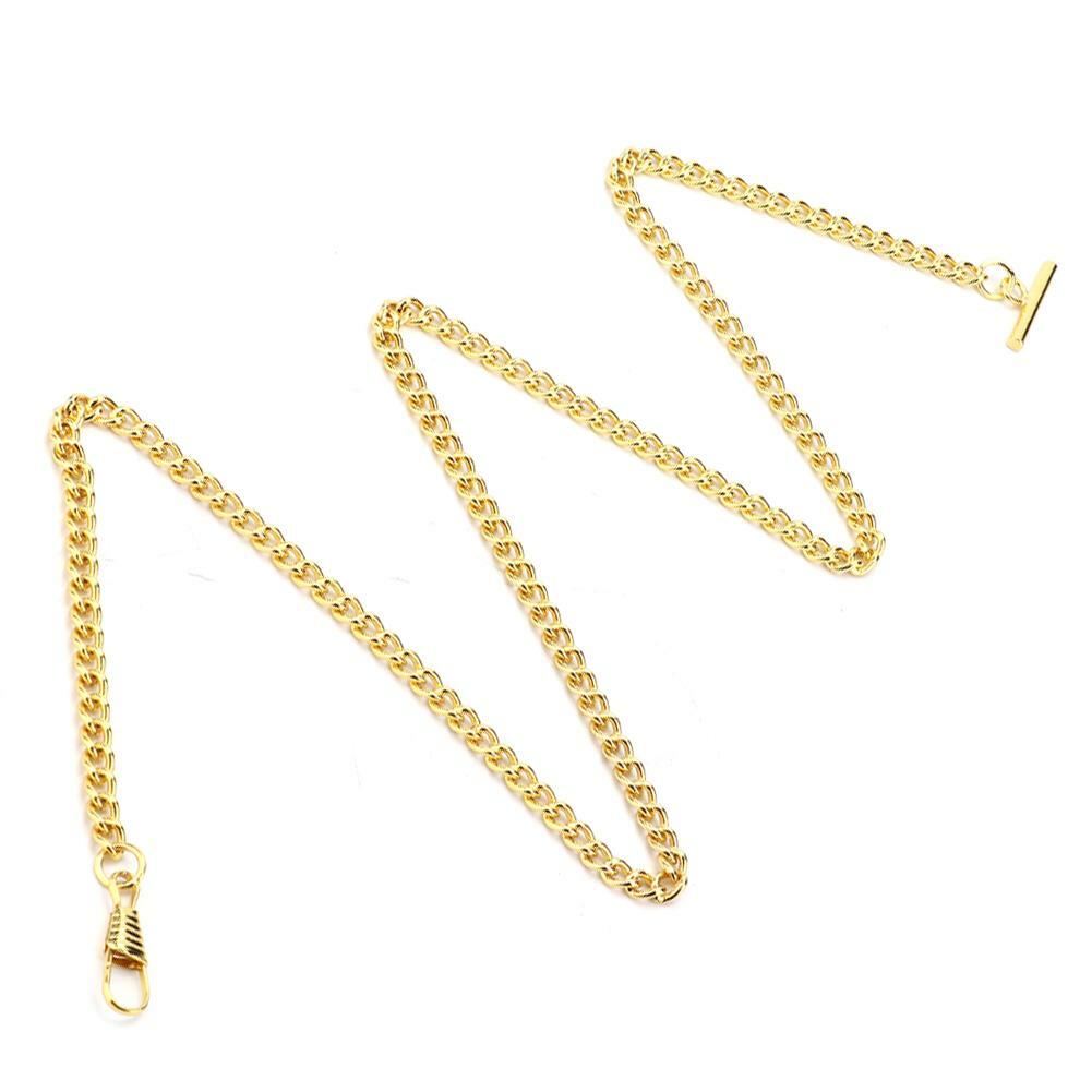 Quality Gold Plated Single Albert Metal Chain Pocketwatch Chain Fob ...