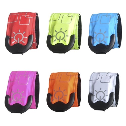 LED Luminous Night Running Armband Lighting Slap Bracelet Rechargeable ...