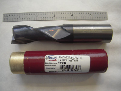 NEW MELIN USA 1" DIA. X 2-1/4" LOC X 5" OAL 2FL CC SOLID CARBIDE SQUARE ...