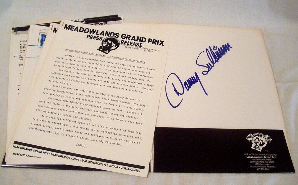 1985 INDY 500 DANNY SULLIVAN 40TH ANNIVERSARY FAMOUS "SPIN & WIN ...
