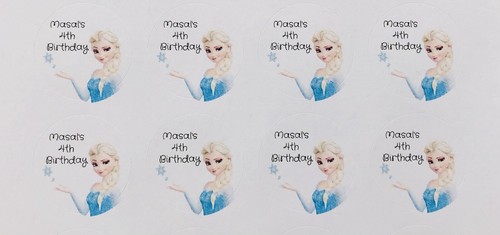 24x Personalised Disney Frozen Princess Elsa Ice Birthday Party Lolly ...